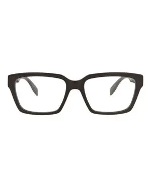 Alexander McQueen Squareframe Acetate Optical Frames Brown Brown Transparent - Multicolor