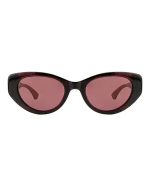 Gucci Gucci Cat Eye Frame Recycled Acetate Sunglasses Multicolor