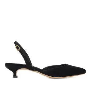 GINISSIMA Alice Slingbacks Kitten Heels - Black