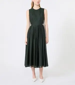 Max Mara Silk-blend Organza Fit-and-flare Maxi Dress