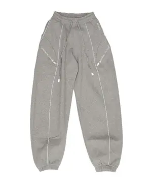 Attico Elastic-waist Casual Trousers - Gray