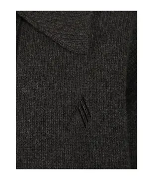 Attico Embroidered Logo Knit Cardigan