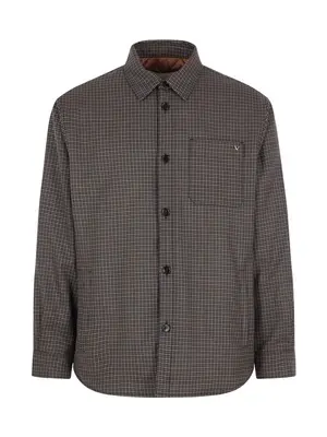 Valentino Garavani Logo Plaque Button-up Jacket