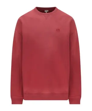 Loewe Crew Neck Long Sleeved Sweatshirt - Red