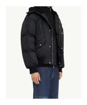 MAISON MARGIELA Hooded Bomber Jacket - Black