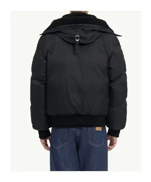 MAISON MARGIELA Hooded Bomber Jacket - Black