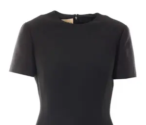 Valentino Garavani Lace Hem Crewneck Dress - Black