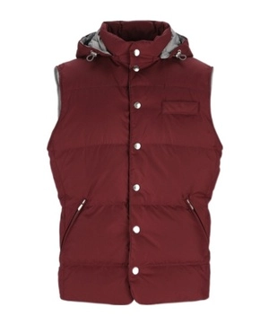 Brunello Cucinelli Hooded Down Vest - Red