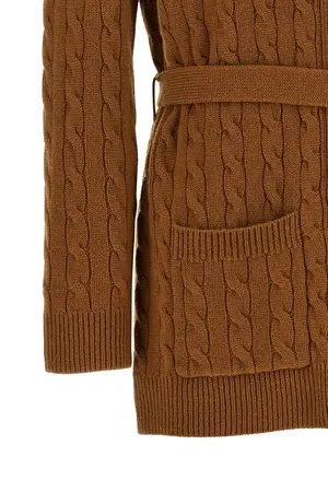 Valentino Garavani Belted Cable-knit Cardigan