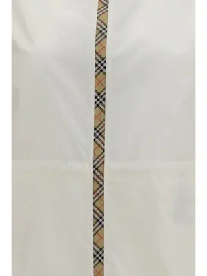 Burberry Zipped Jacket With Knight Motif Appliqu - Seashell White