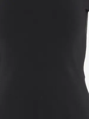 Valentino Garavani Long Sleeve Dress With Lace Trim