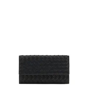 Bottega Veneta Woven Bifold Wallet - Black