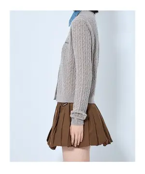 Miu Miu Wool And Cashmere Cardigan - Grey