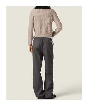 Miu Miu Wool And Cashmere Cardigan - Grey