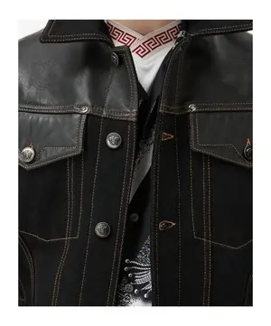 Versace Contrast-panel Button-up Jacket