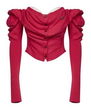 VIVIENNE WESTWOOD Bea Corset Cardigan - Red
