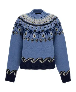 Alanui Jacquard Jumper - Blue