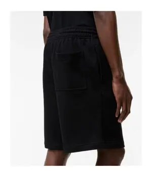 Burberry Logo Embroidered Cotton Bermuda Shorts