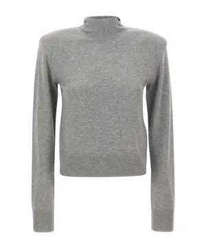 ROTATE BY BIRGER CHRISTENSEN Tie-neck Sweater - Grey