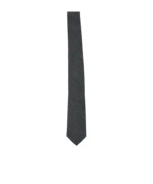 MAISON MARGIELA Striped Wool Blend Tie - Dark Gray