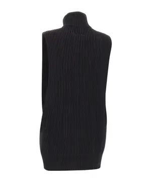 MAISON MARGIELA Ribbed-knit Zip-up Vest