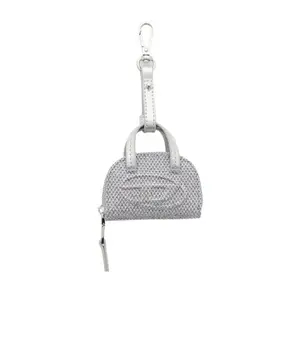 DIESEL® 1dr Dome Bag Charm - Silver