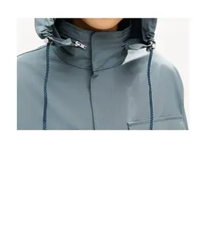 Kenzo Mid-length Drawstring Waist Windbreaker Jacket - Anthracite