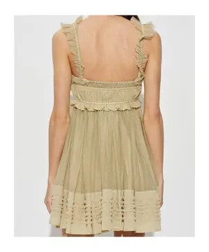 ALLSAINTS Angela Ruffled Mini Dress - Hazegreen