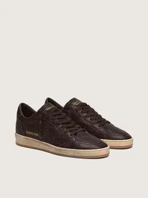 GOLDEN GOOSE Ballstar Lace-up Sneakers - Dark Brown