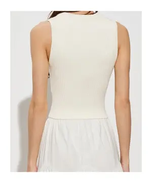 ALLSAINTS Cruza Ribbed Button Knitted Top