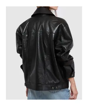 ANINE BING Lapel Leather Jacket