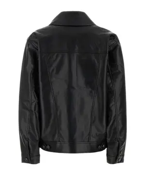 ANINE BING Leather Straight Hem Jacket