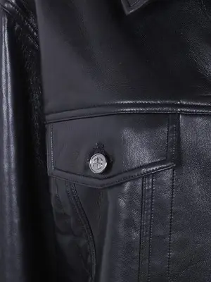 ANINE BING Leather Straight Hem Jacket