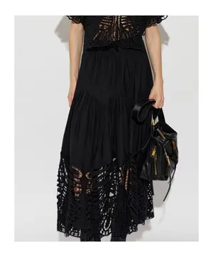ALLSAINTS Elastic Waist Midi Skirt