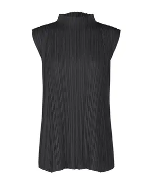 PLEATS PLEASE BY ISSEY MIYAKE High-neck Sleeveless Top
