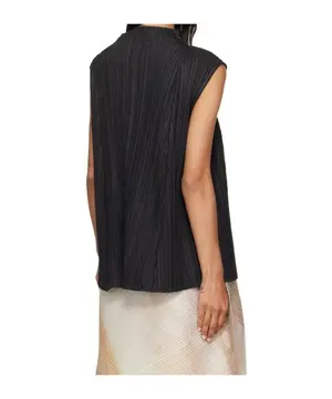 PLEATS PLEASE BY ISSEY MIYAKE High-neck Sleeveless Top