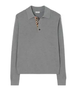 Burberry Long Sleeved Knitted Polo Shirt