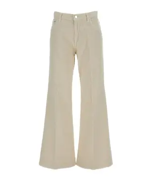 HAIKURE Clara Velvet Flared Pants - White