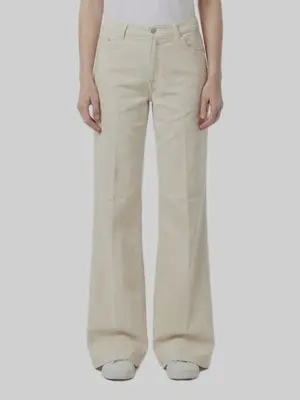 HAIKURE Clara Velvet Flared Pants - White