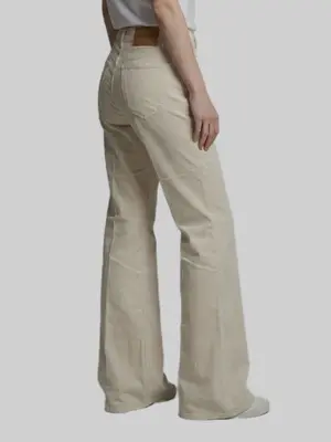 HAIKURE Clara Velvet Flared Pants - White