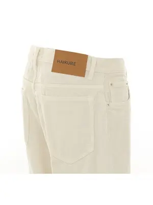HAIKURE Clara Velvet Flared Pants - White
