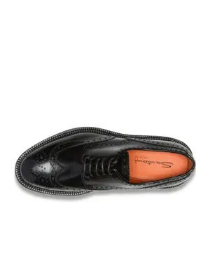 Santoni Brogue-detailing Leather Derby Shoes