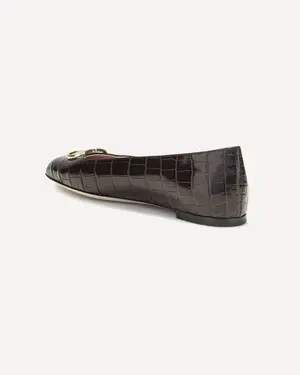 Valentino Garavani Vlogo Signature Embossed Ballet Flats