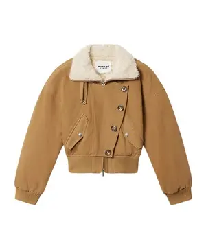 Isabel Marant Étoile Oana Bomber Jacket - Camel