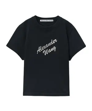 Alexander Wang Logo-embellished Crewneck T-shirt - Black