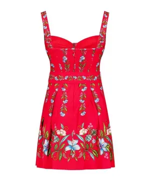 Farm Rio Sleeveless Drawstring Mini Dress