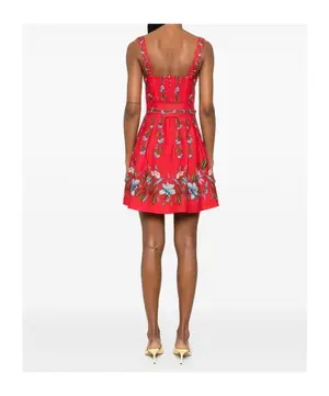 Farm Rio Sleeveless Drawstring Mini Dress