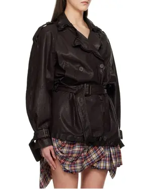 Acne Studios Belted Leather Jacket