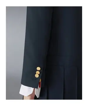 Thom Browne Pleated-skirt Button-detail Dress
