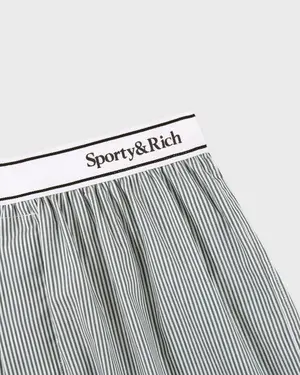 SPORTY  RICH Serif Logo Boxer Forest Striped